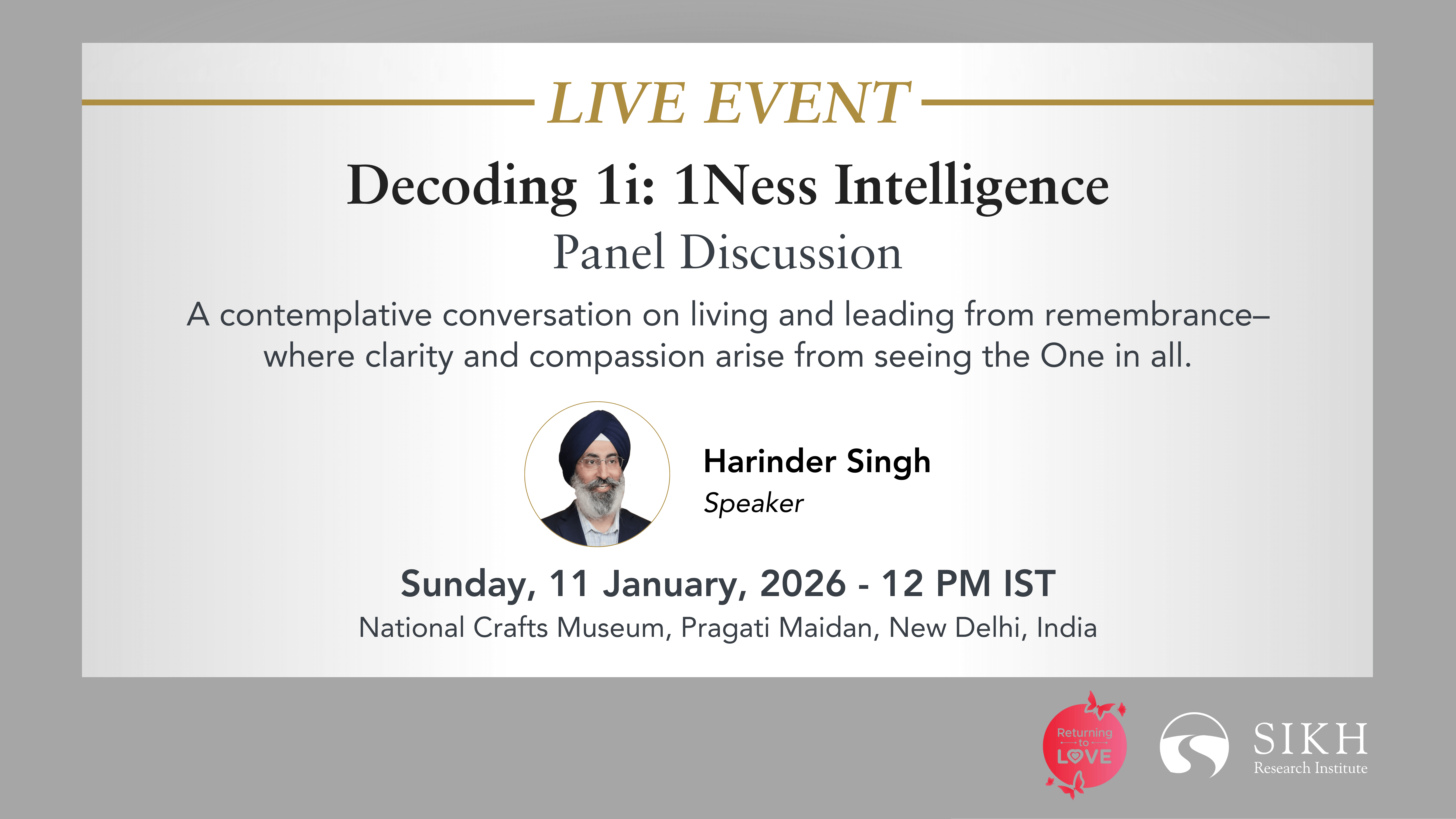 Decoding 1i: INess Intelligence - Jan 11, 2026 | SikhRI Events