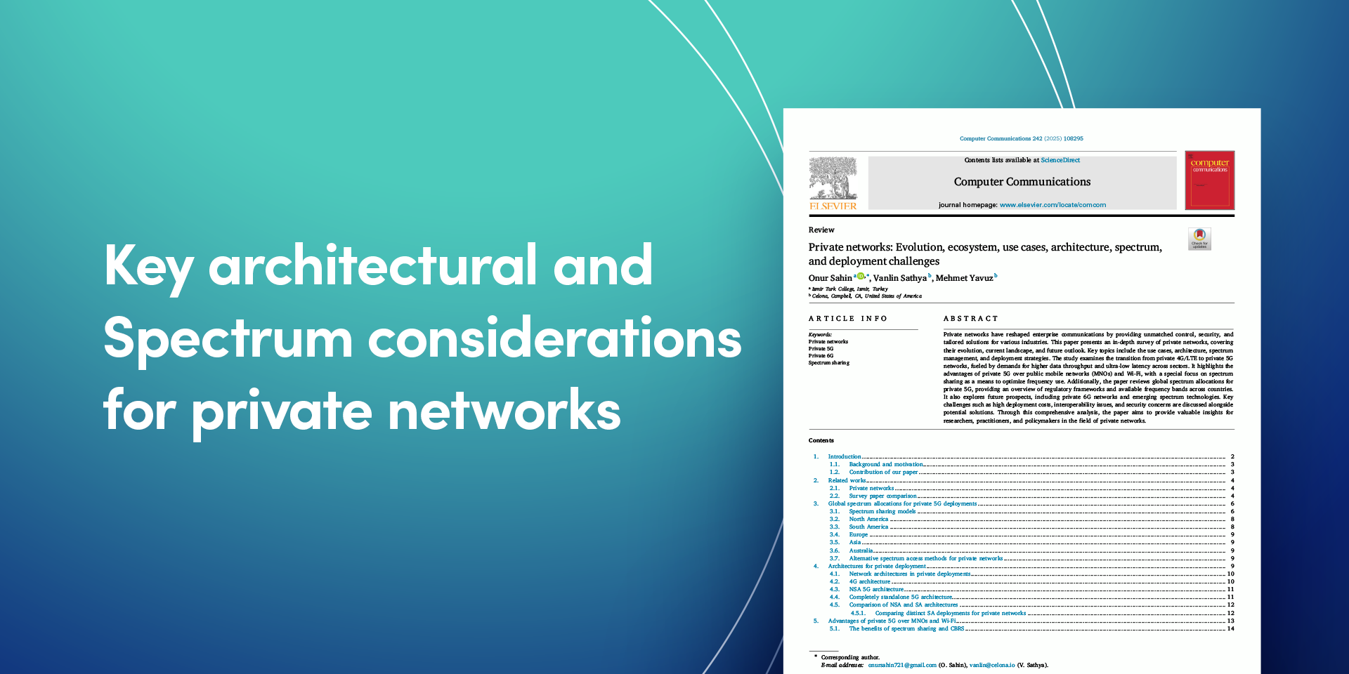 Private networks: Evolution, ecosystem, use cases, architecture ...