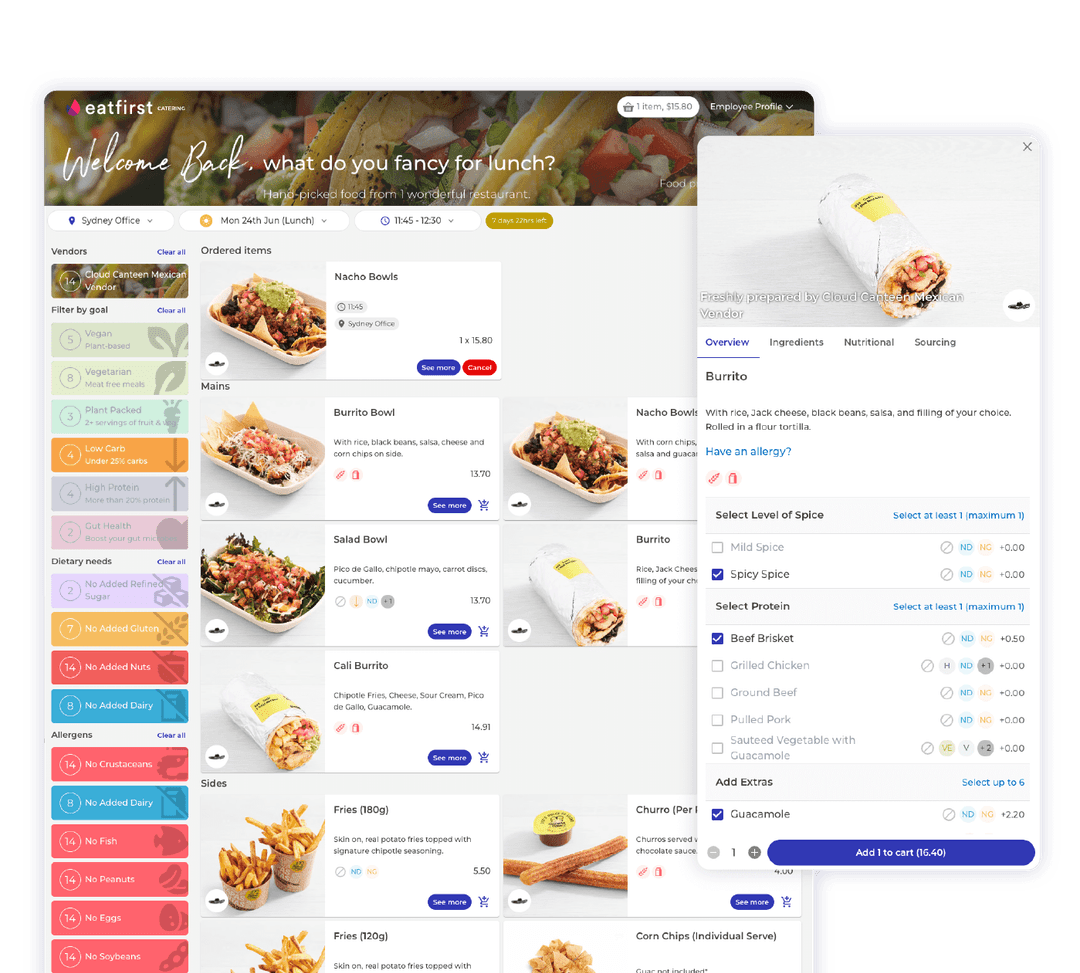 Corporate Catering with Australia's #1 Platform | EatFirst