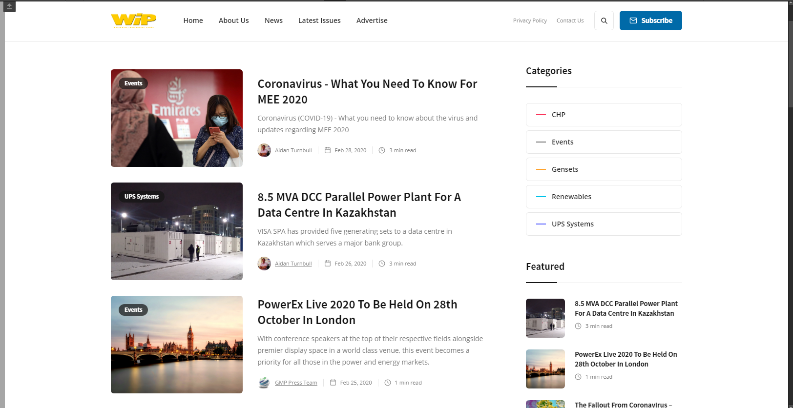 WIP | Worldwide Independent Power | All News