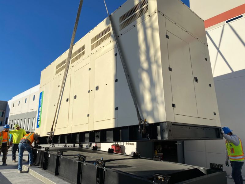 TWO 1,000 KW GENSETS FOR A REFRIGERATED WAREHOUSE PROJECT IN LAS VEGAS
