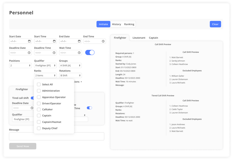 First Due | Fire and Paramedicine Scheduling & Personnel Software