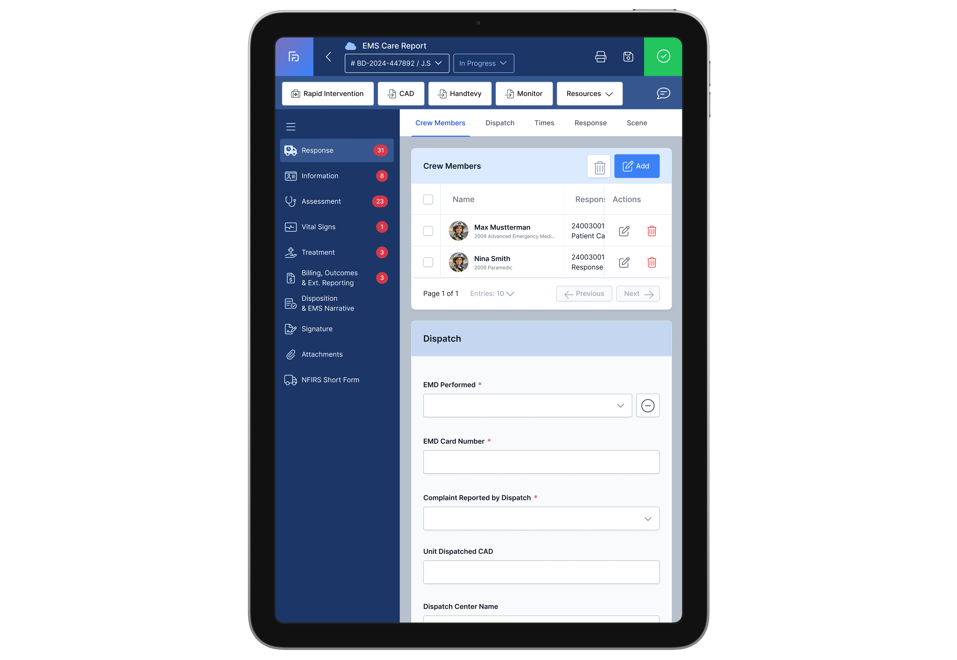 ePCR Software | ePCR Reporting Software for EMS and Fire