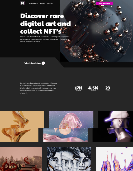 NFT Me - Finance HTML5 Responsive Website Template