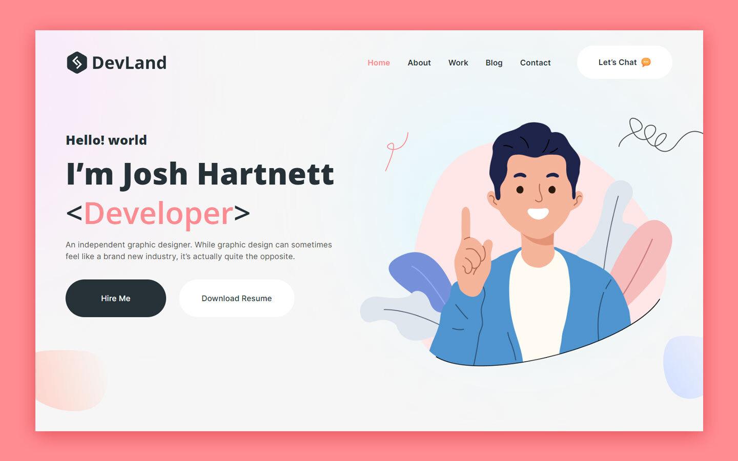 DevLand - Portfolio HTML5 Responsive Website Template