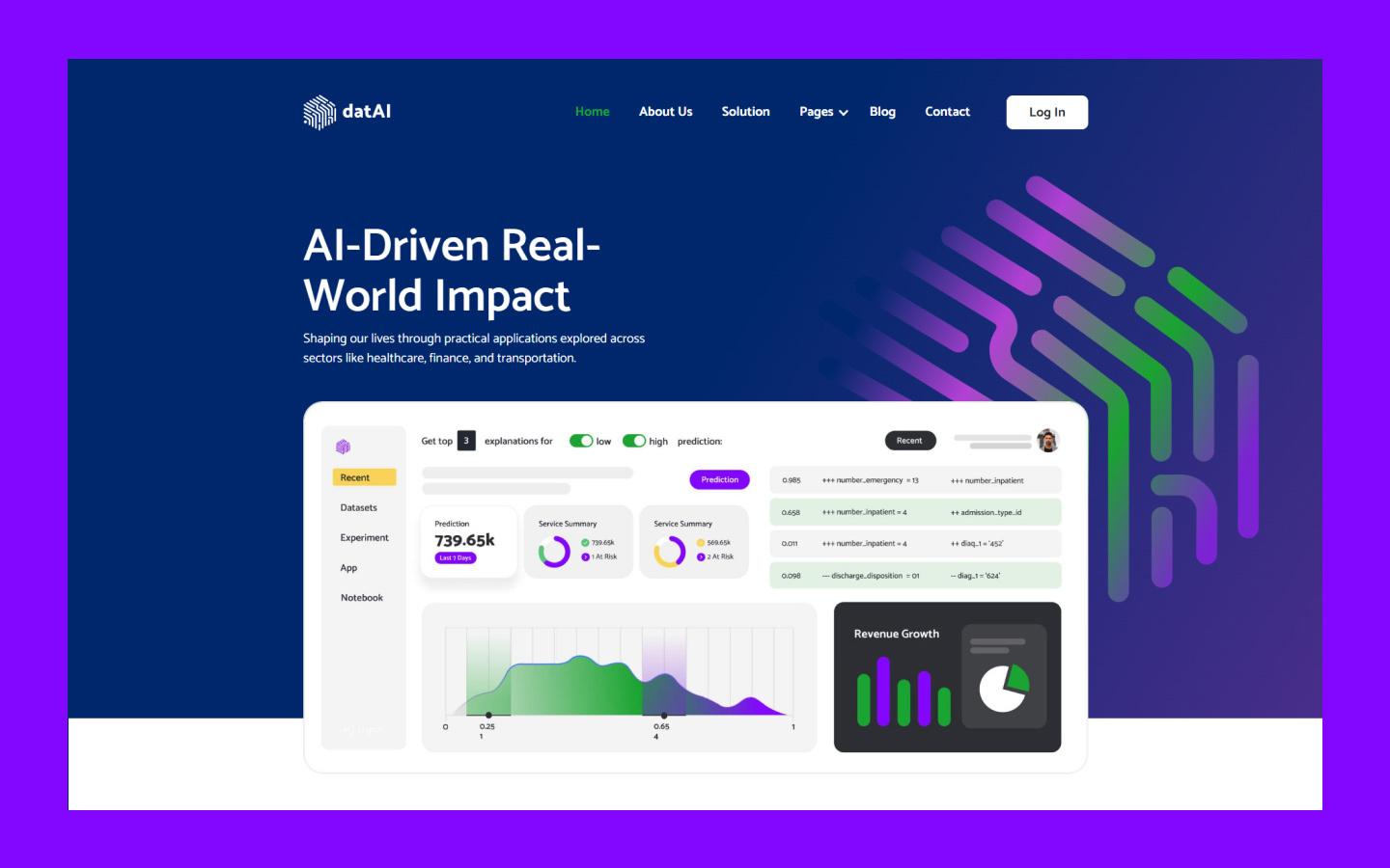 DatAI - SaaS HTML5 Responsive Website Template