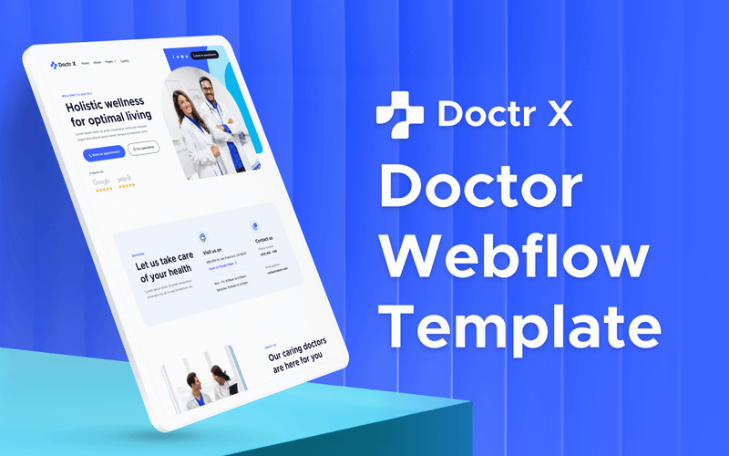 Doctr X Website Page Template for Webflow