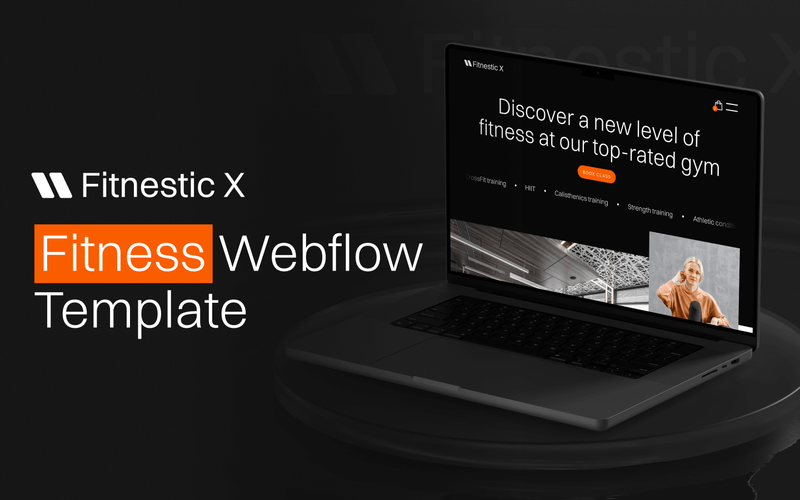 Fitnestic X Website Page Template for Webflow