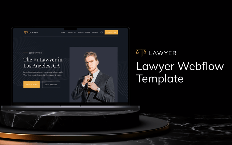 Lawyer Website Page Template for Webflow