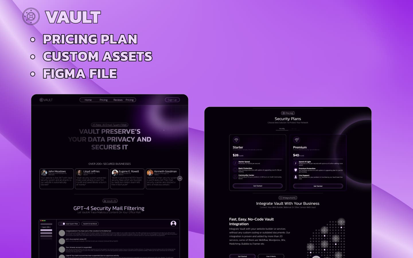 Vault - SaaS HTML5 Responsive Website Template