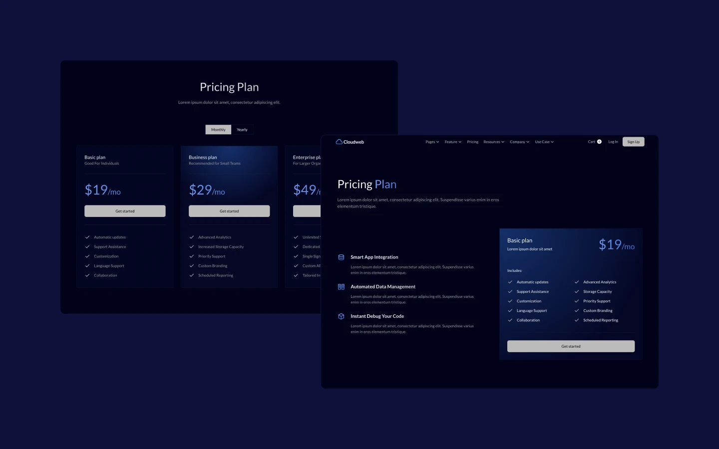 Cloudweb Website Page Template for Webflow