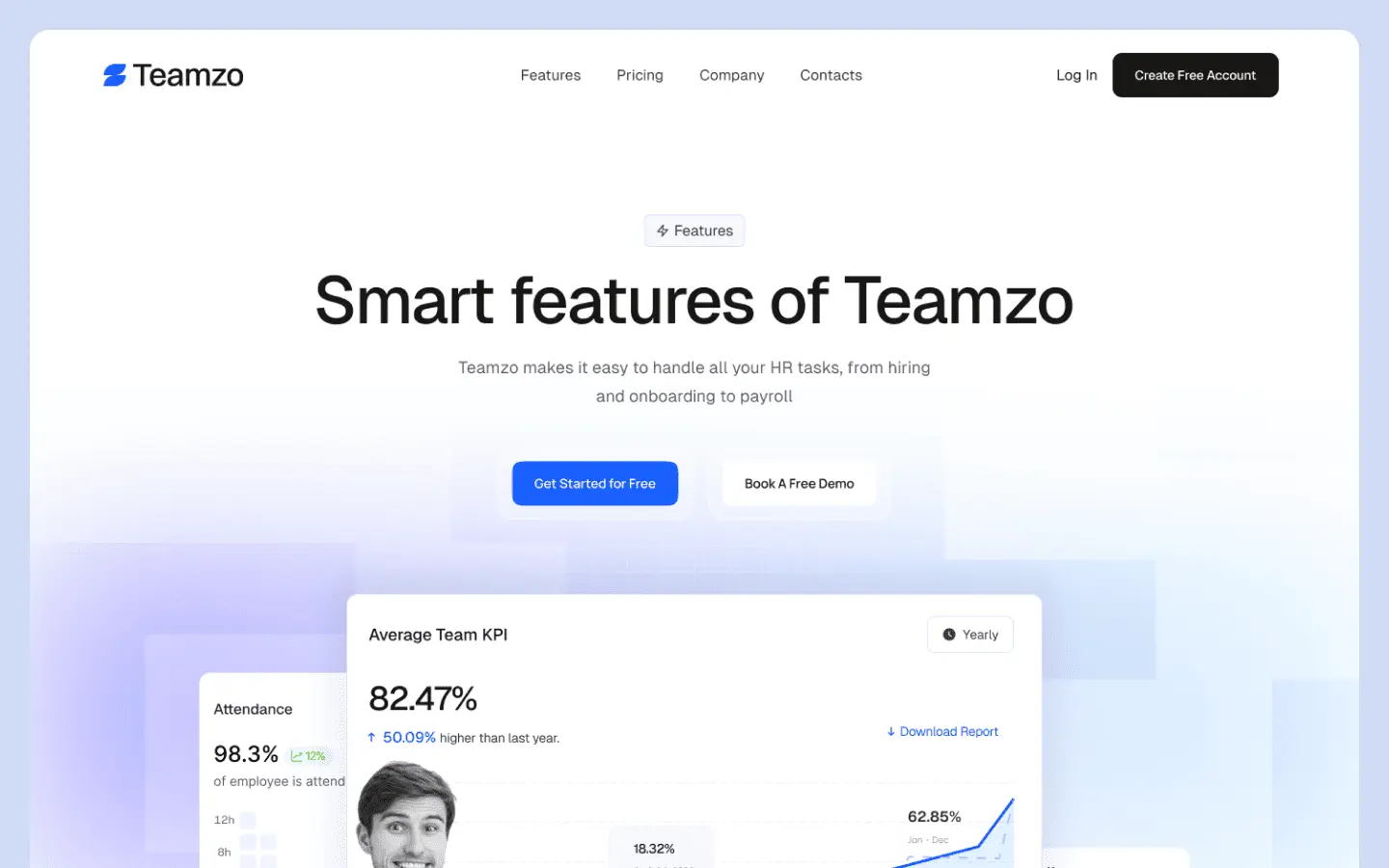 Teamzo Website Page Template for Webflow
