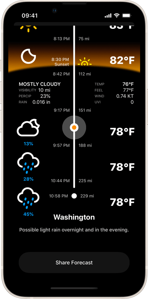 Weather on the Way - Road Conditions and Forecast on Route App