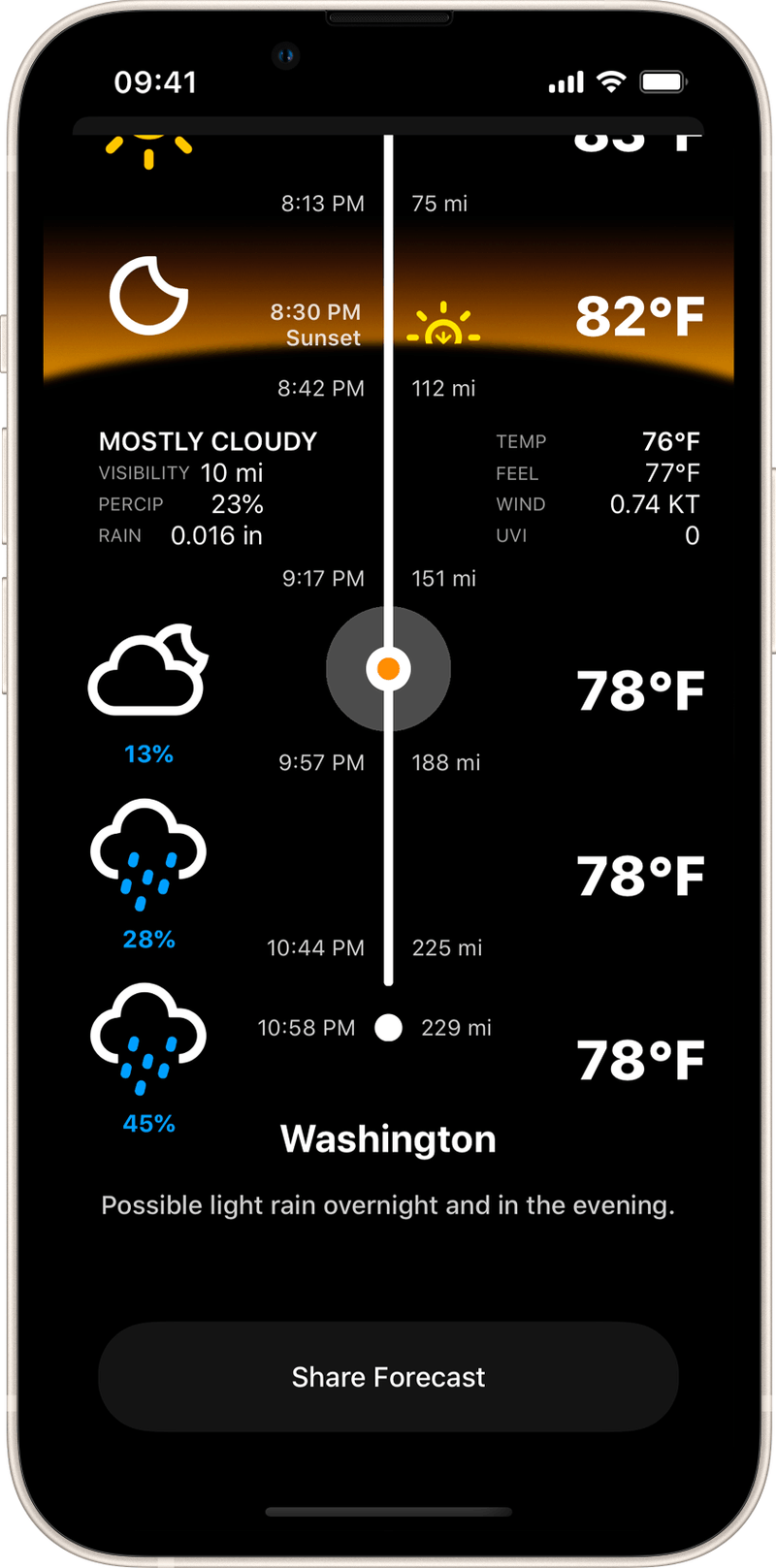 Weather on the Way - Road Conditions and Forecast on Route App