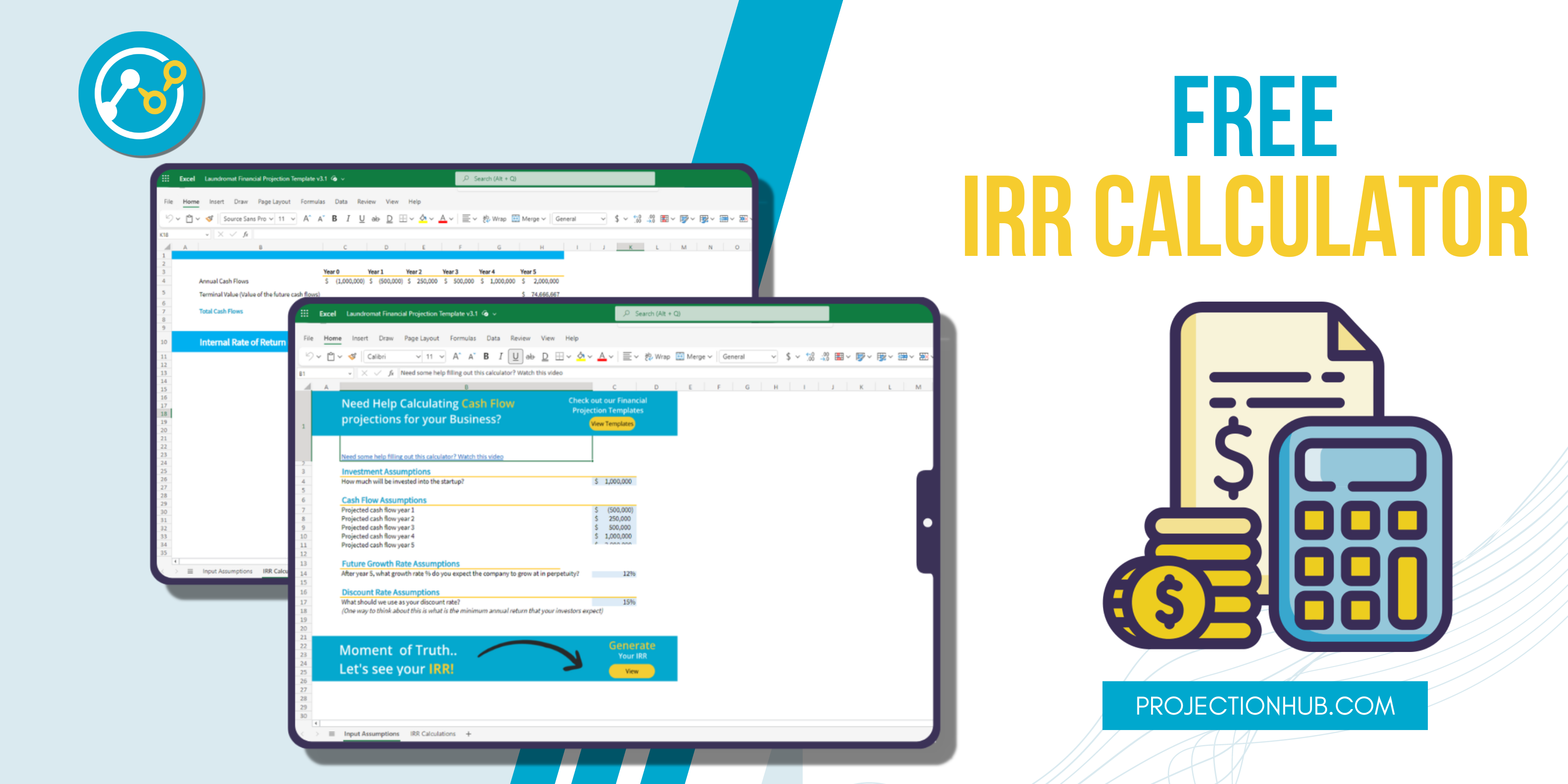 Free IRR Calculator - ProjectionHub