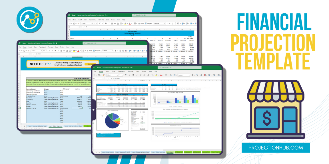 Existing Business Financial Projection Template - Simple Pro Forma ...
