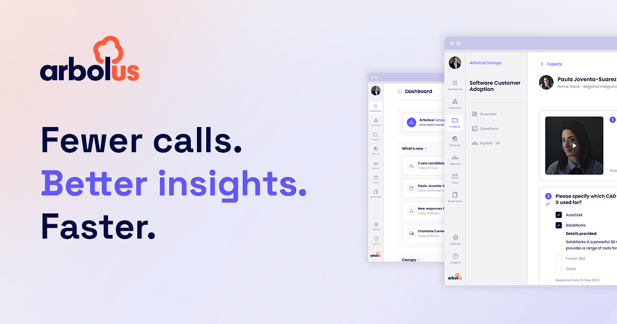 Arbolus | Fewer calls. Better expert insights. Faster