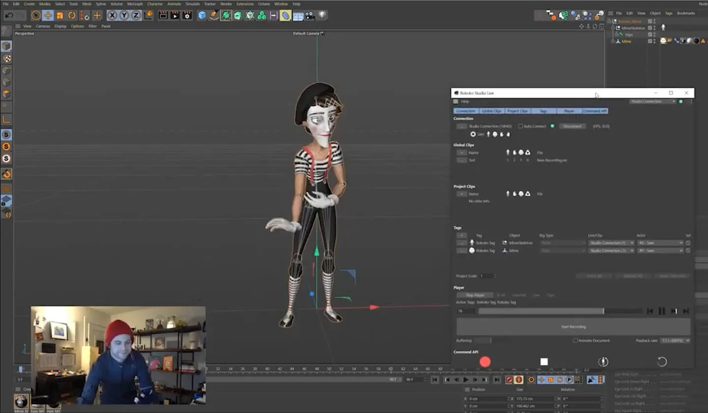 Real-time motion capture in Cinema 4D with Rokoko's native integration
