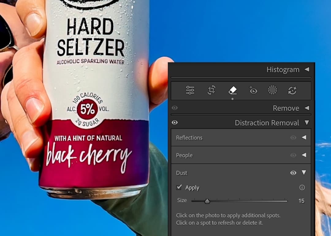 Remove sensor dust in seconds with Lightroom