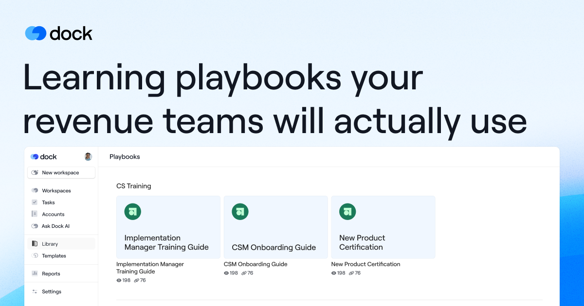 Learning Playbooks | Training playbooks for revenue teams