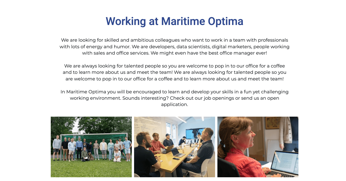 Job Openings | Maritime Optima