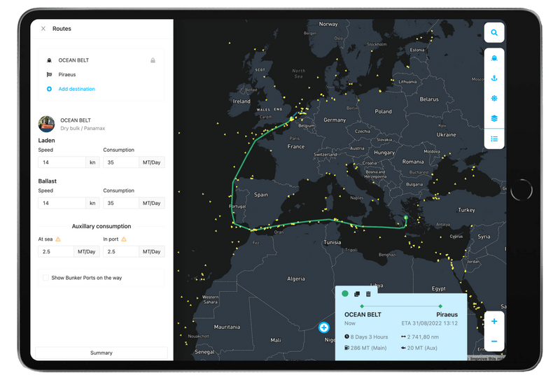 Live Vessel Positions