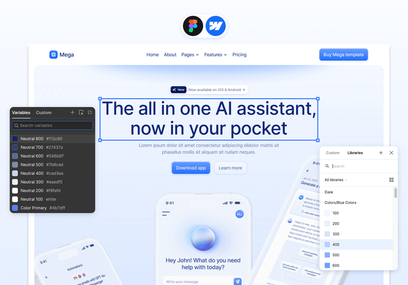 Mega Figma & Webflow Templates | BRIX Templates