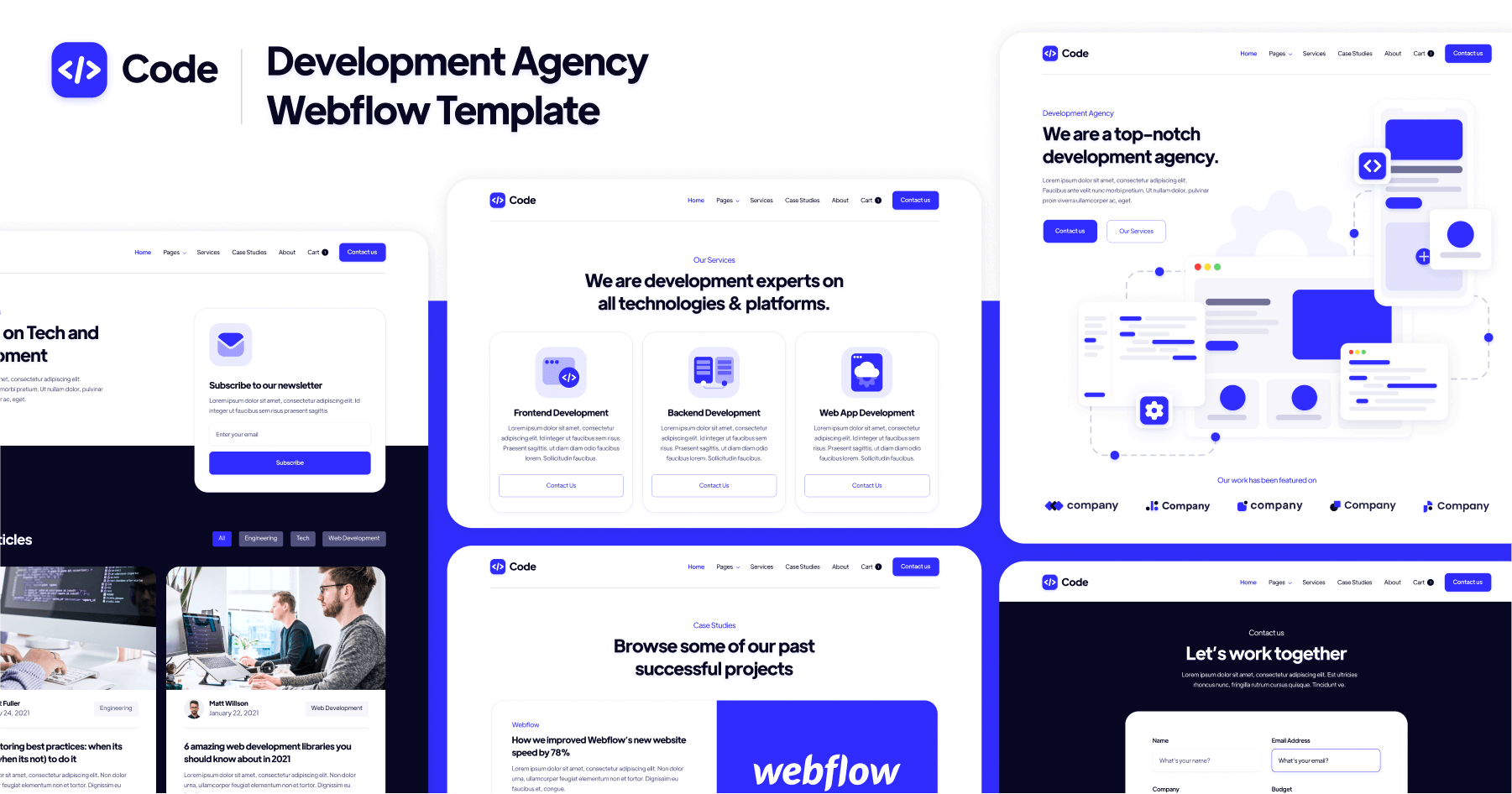 Development Agency Webflow Template - Code | BRIX Templates