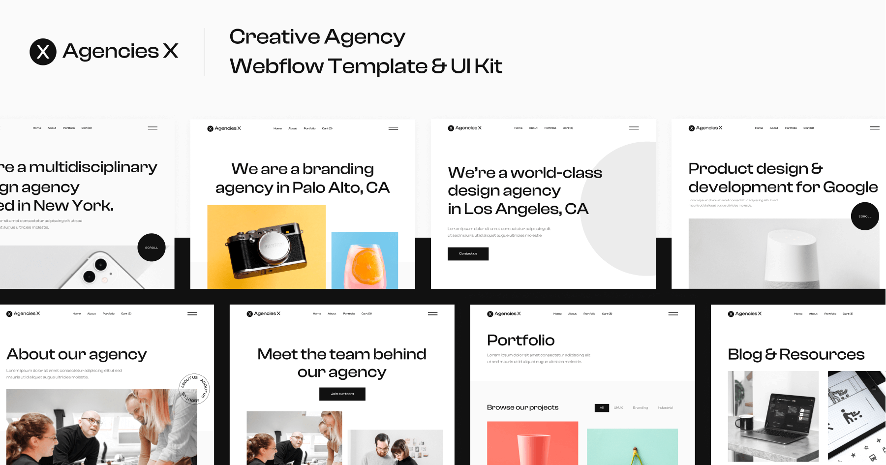 Creative Agency Webflow Template & UI Kit - Agencies X | BRIX Templates