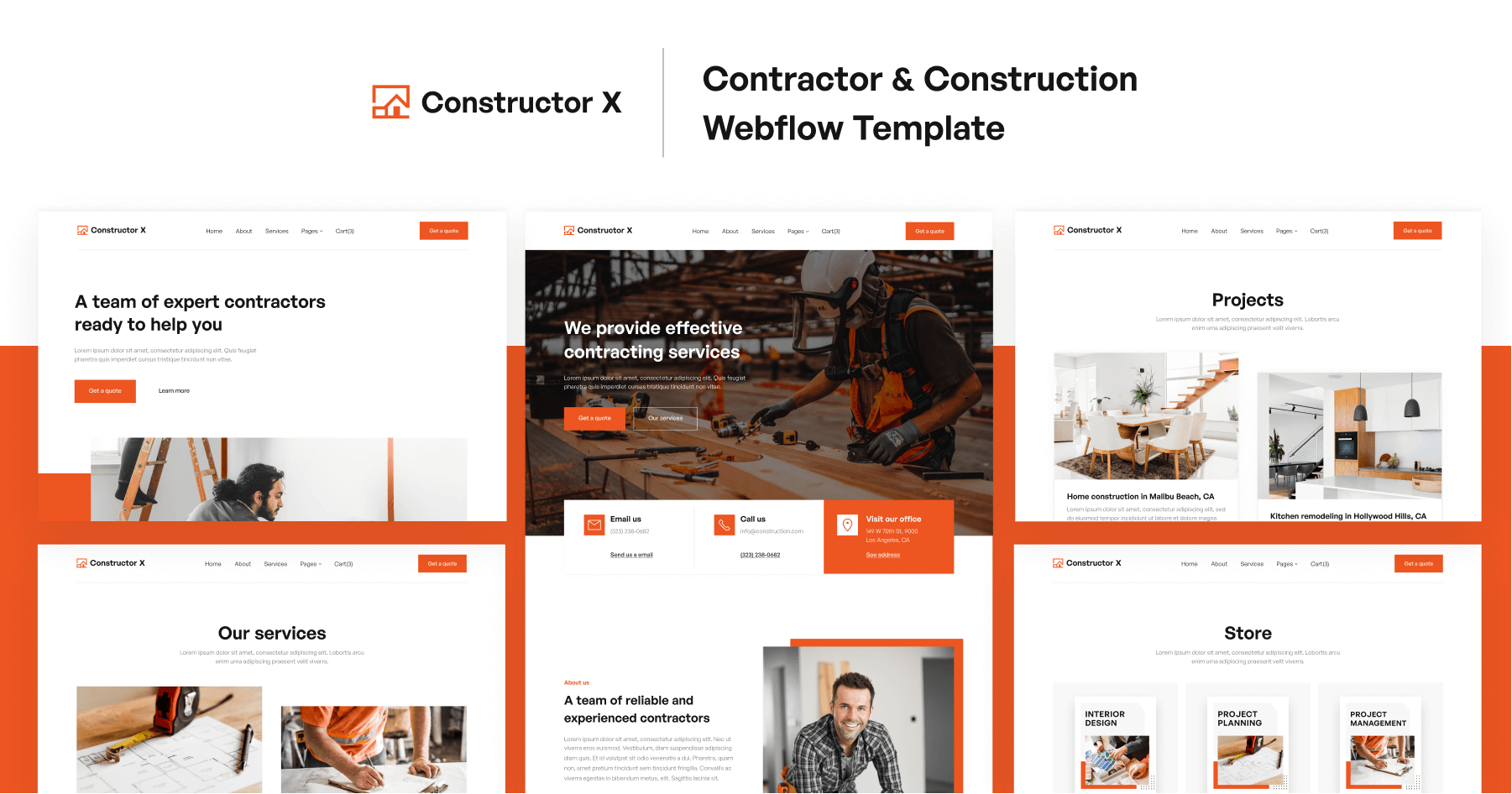 Contractor & Construction Webflow Template - Constructor X | BRIX Templates