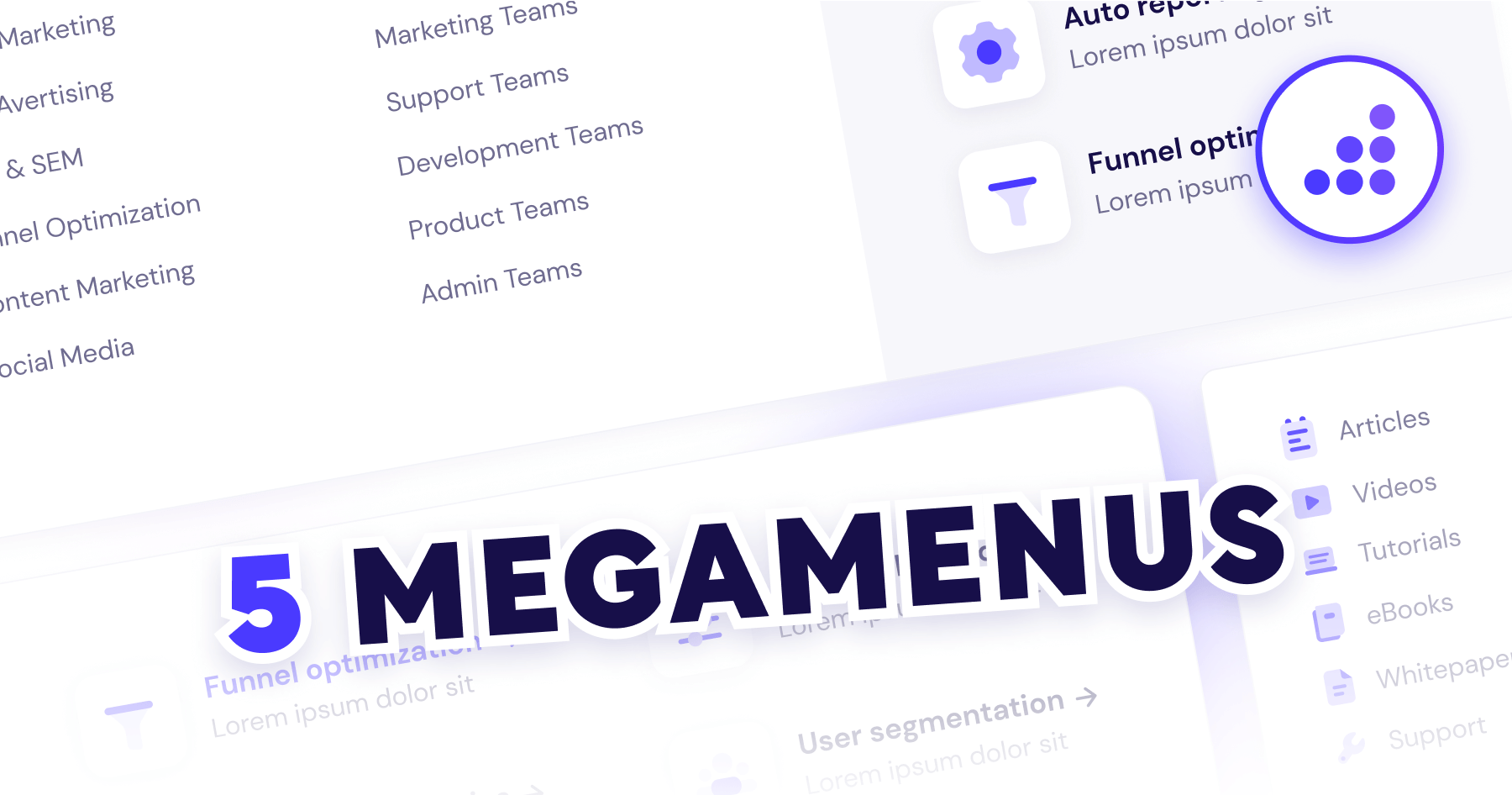 5 Megamenus Webflow Cloneable Template - BRIX Templates