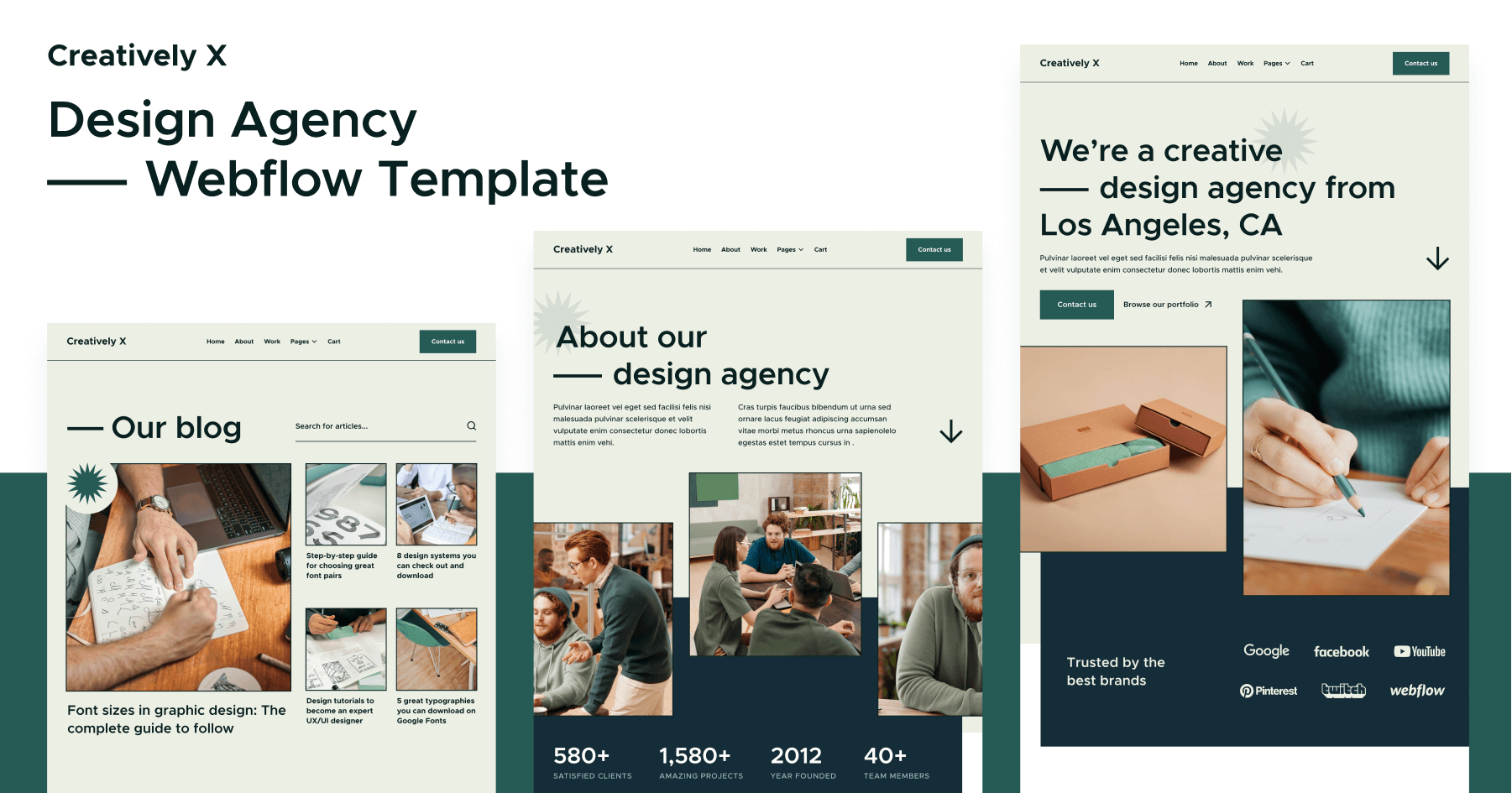 Creative Design Agency Webflow Template - Creatively X | BRIX Templates