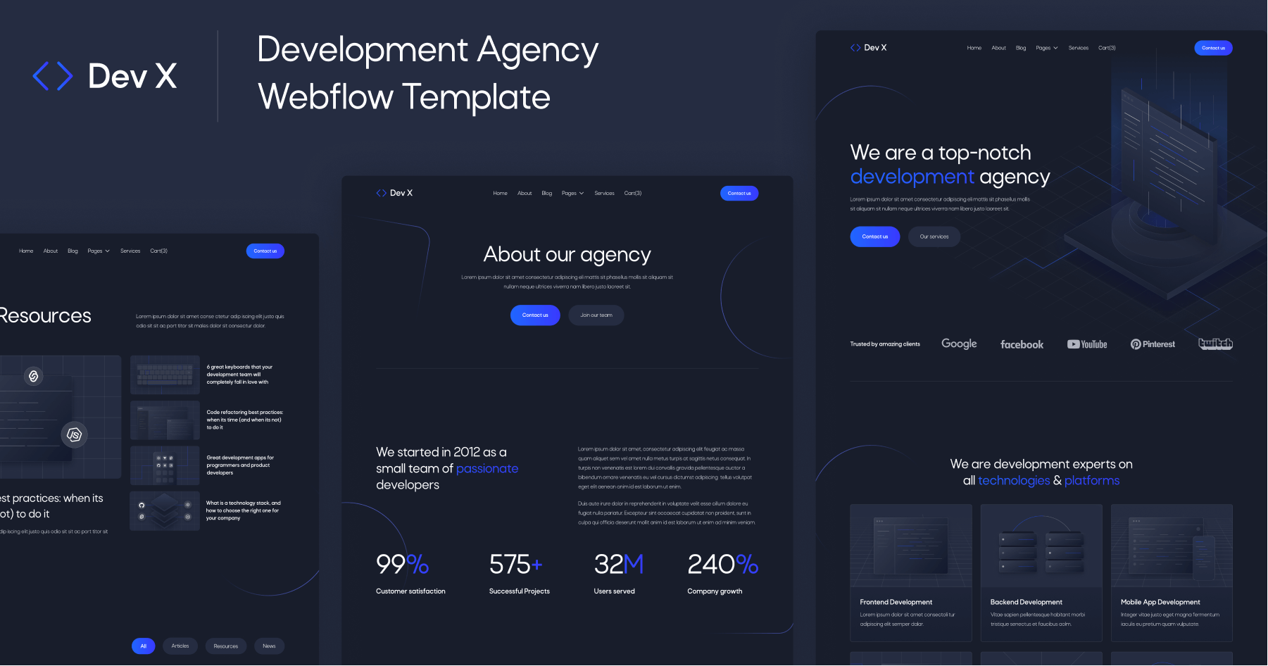 Development & IT Agency Webflow Template - Dev X | BRIX Templates