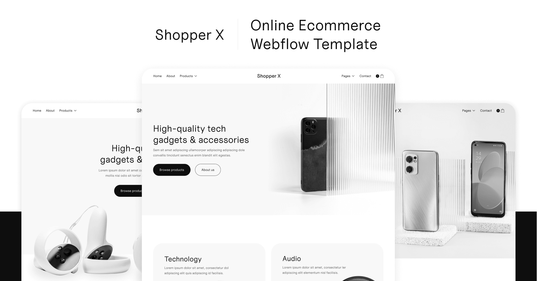 Online Ecommerce Webflow Template - Commerce X | BRIX Templates
