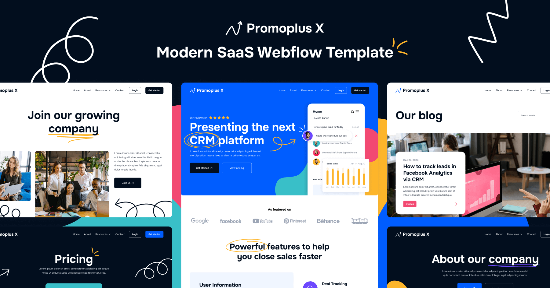 Modern SaaS Webflow Template - Promoplus X | BRIX Templates