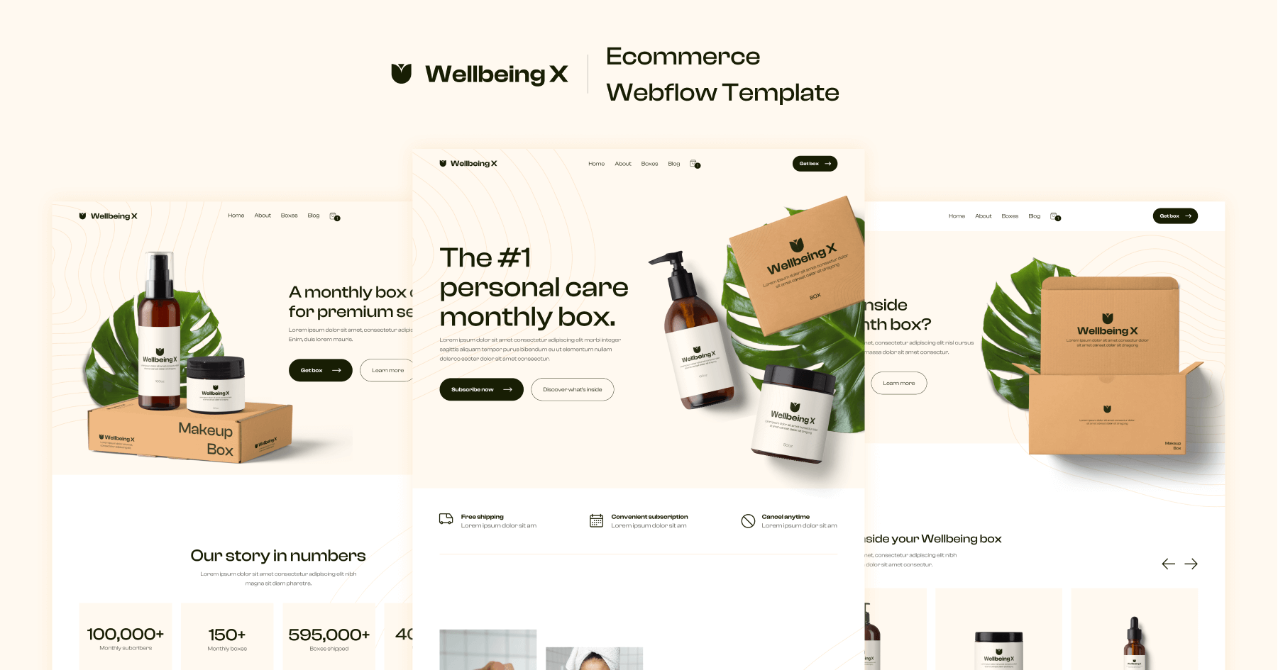 Organic Ecommerce Webflow Template - Wellbeing X | BRIX Templates