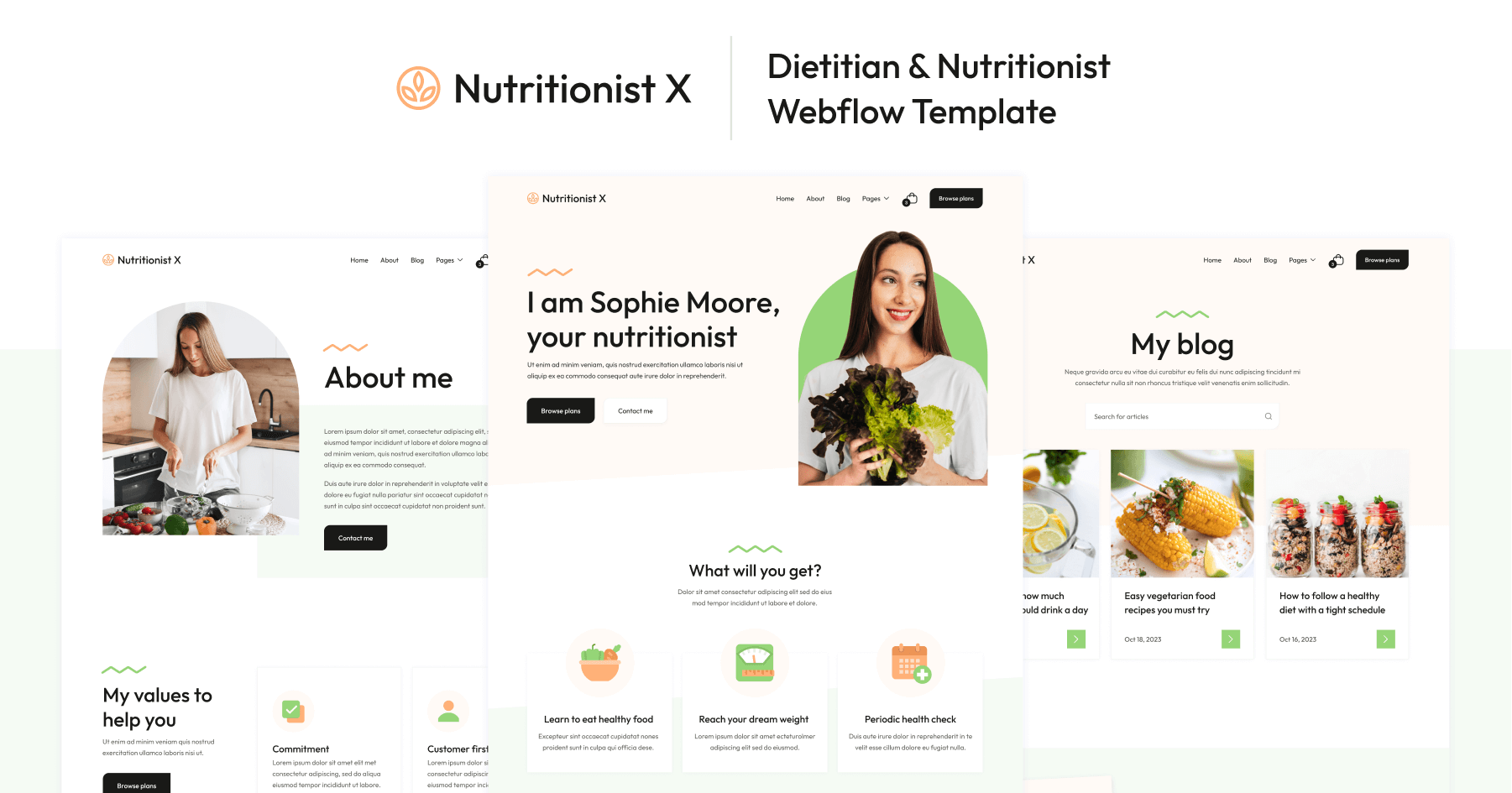 Nutritionist Webflow Template - Nutritionist X | BRIX Templates