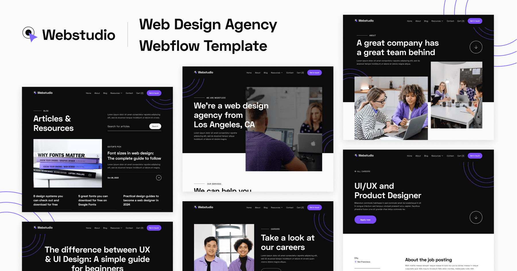 Web Design Agency Webflow Template - Webstudio X | BRIX Templates