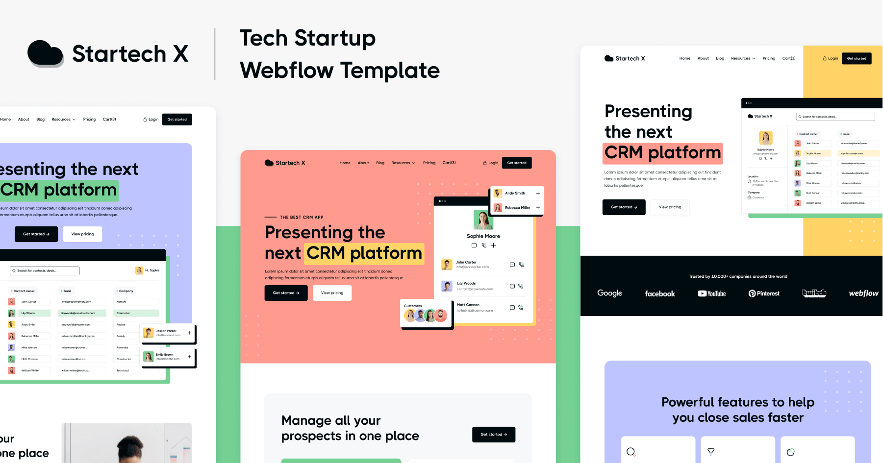 Tech Startup Webflow Template - Startech X | BRIX Templates