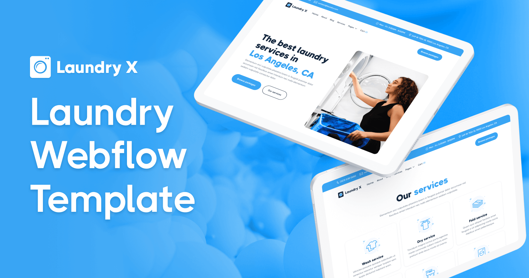 Laundry Webflow Template - Laundry X | BRIX Templates