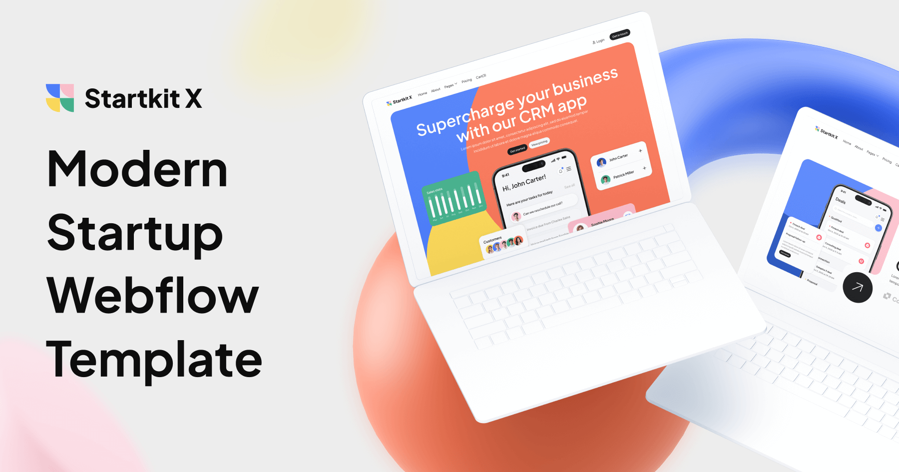 Modern Startup Webflow Template - Startkit X | BRIX Templates