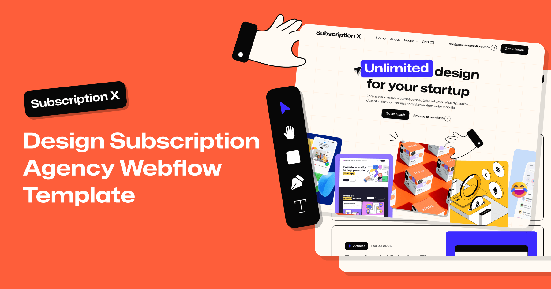 Design Subscription Agency Webflow Template - Subscription X | BRIX ...
