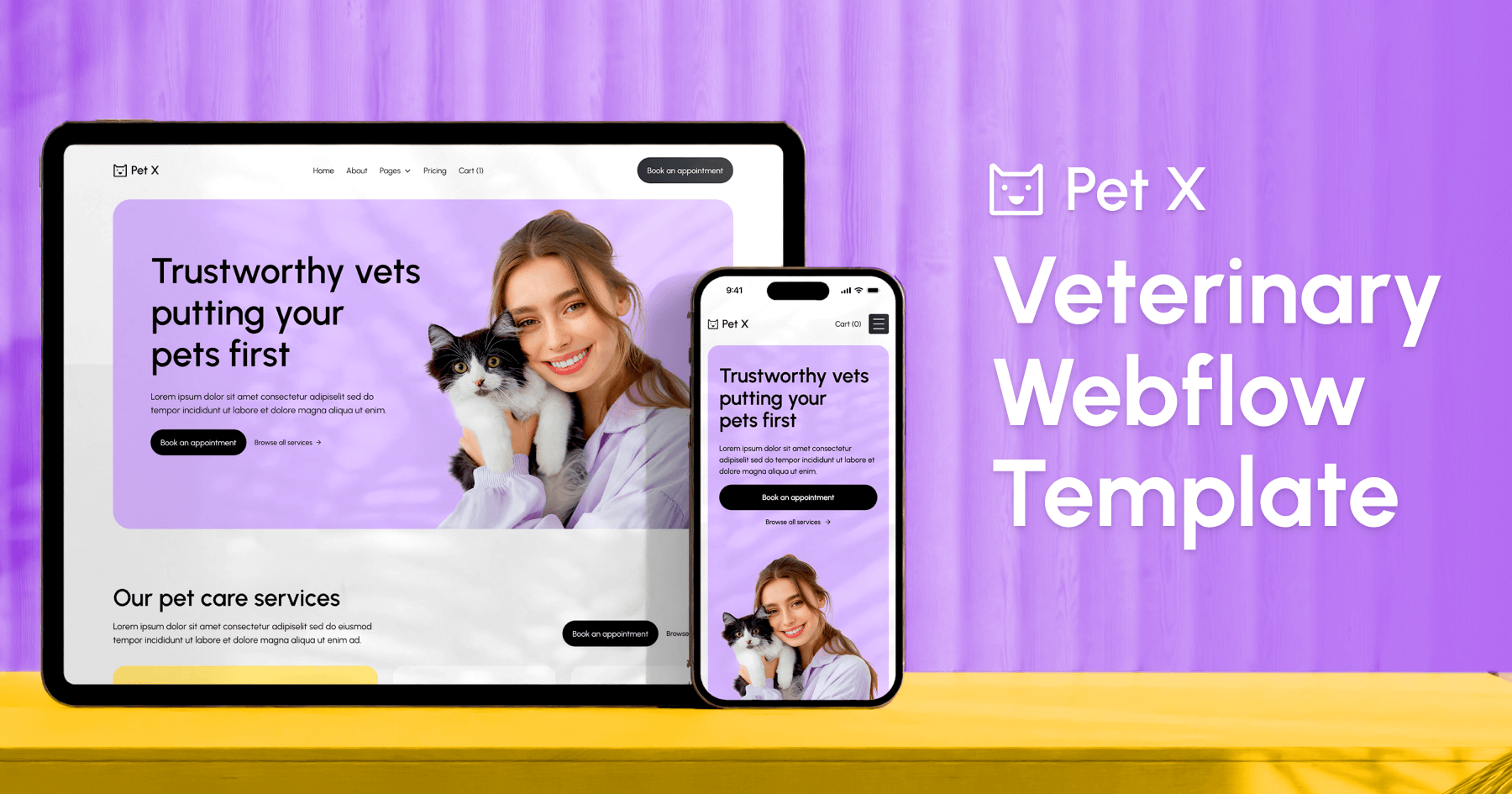 Vet Webflow Template - Pet X | BRIX Templates