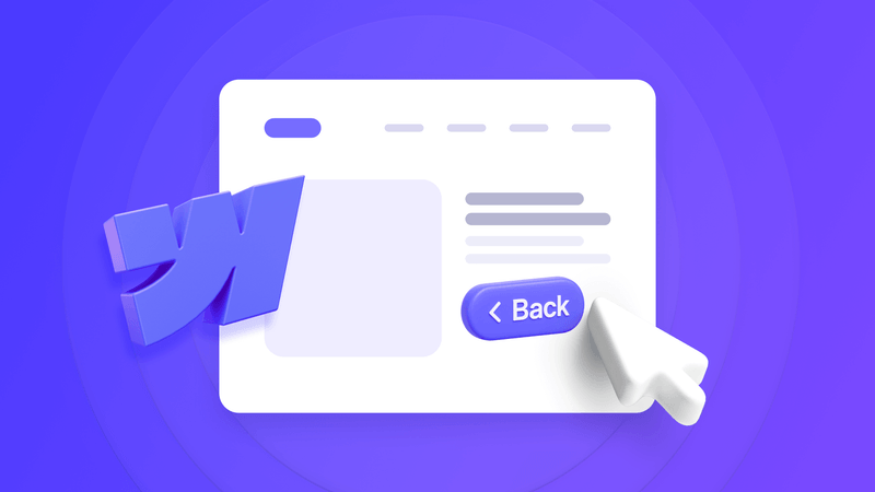 How to add a back button in Webflow | BRIX Templates