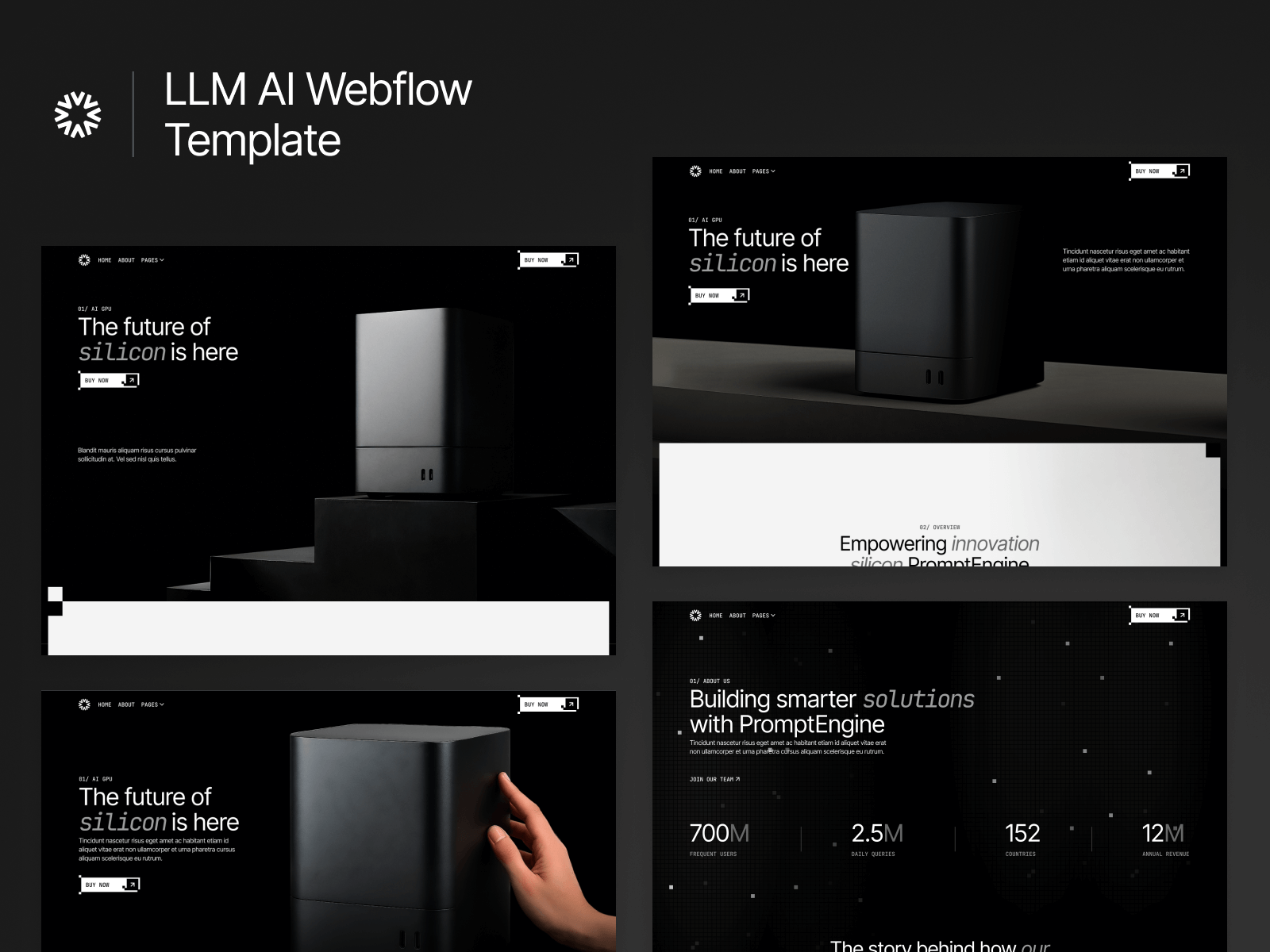 LLM AI Webflow Theme - PromptEngine | BRIX Templates
