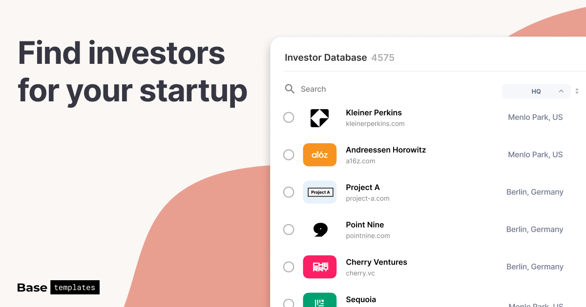 Base Templates | Investor Directory
