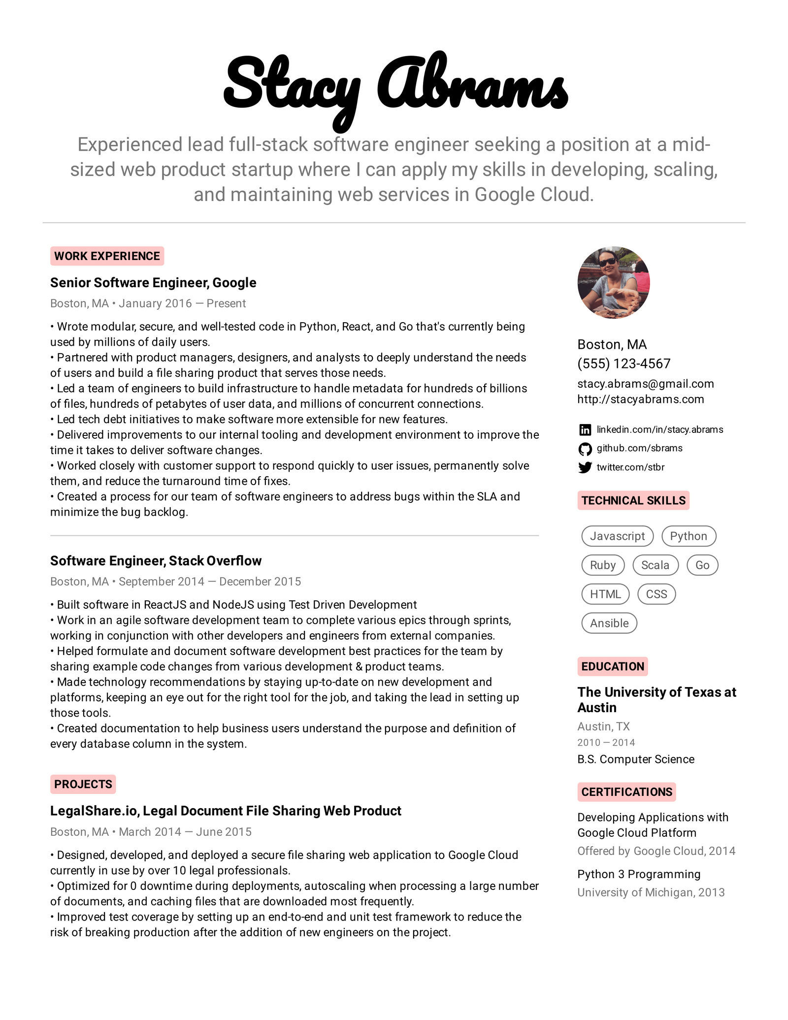 Software Engineer Resume Example & Writing Tips for 2025