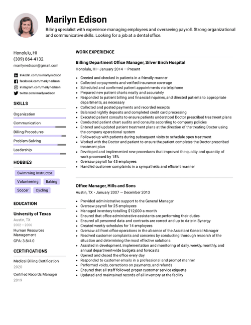 Reverse Chronological Resume Templates & Formats for 2025 | Easy Resume