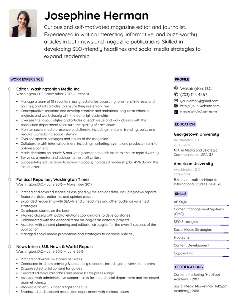How to Write a Two-Page Resume (with Examples & Tips) | Easy Resume