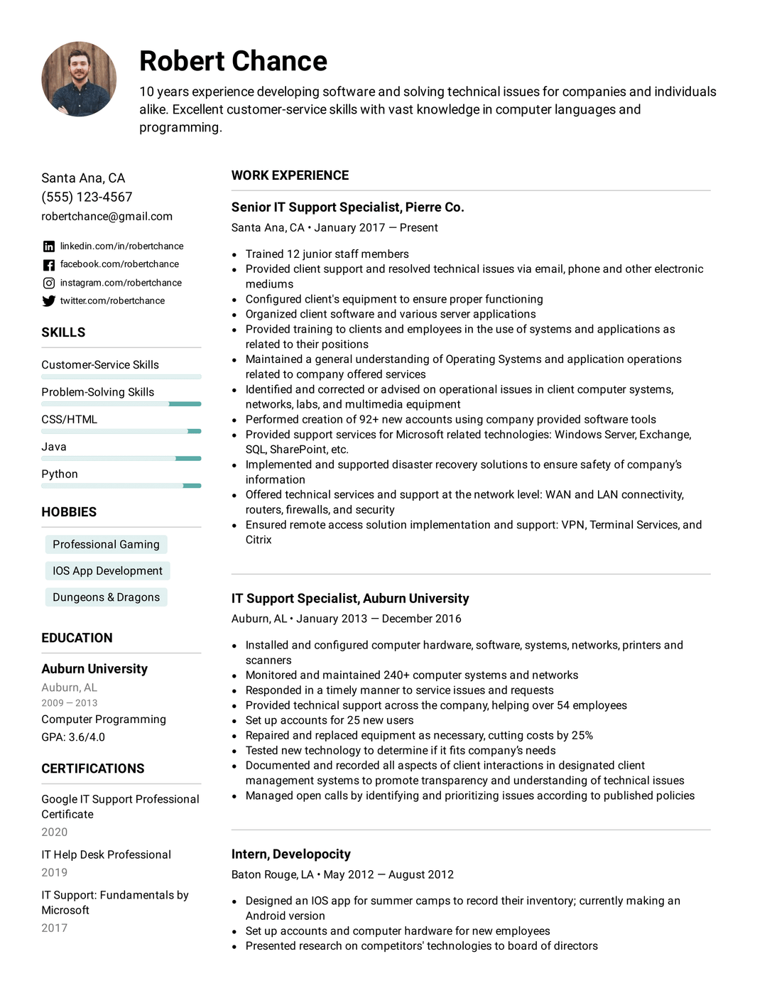 PDF Resume Templates & Formats for 2025 | Easy Resume